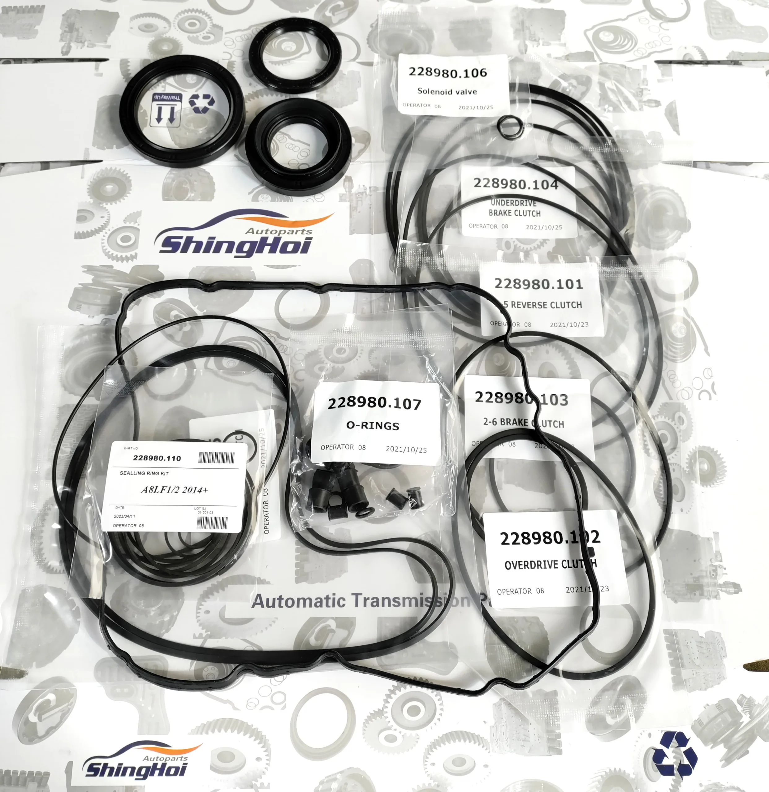 A8LF1 A8LF2 Transmission Overhaul Gasket Kit - Sheng Hai Auto Parts Co ...